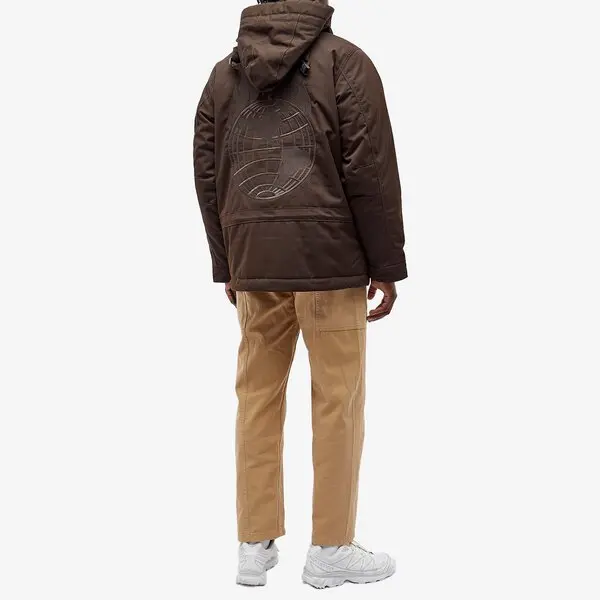 Napapijri X Obey Skidoo Pop Over Jacket In Brown Ebony - 70% Off